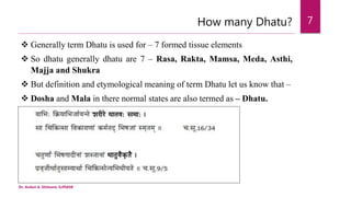 GENERAL CONCEPT OF DHATU | PPTX