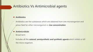 General consideration of antimicrobial agents | PPTX