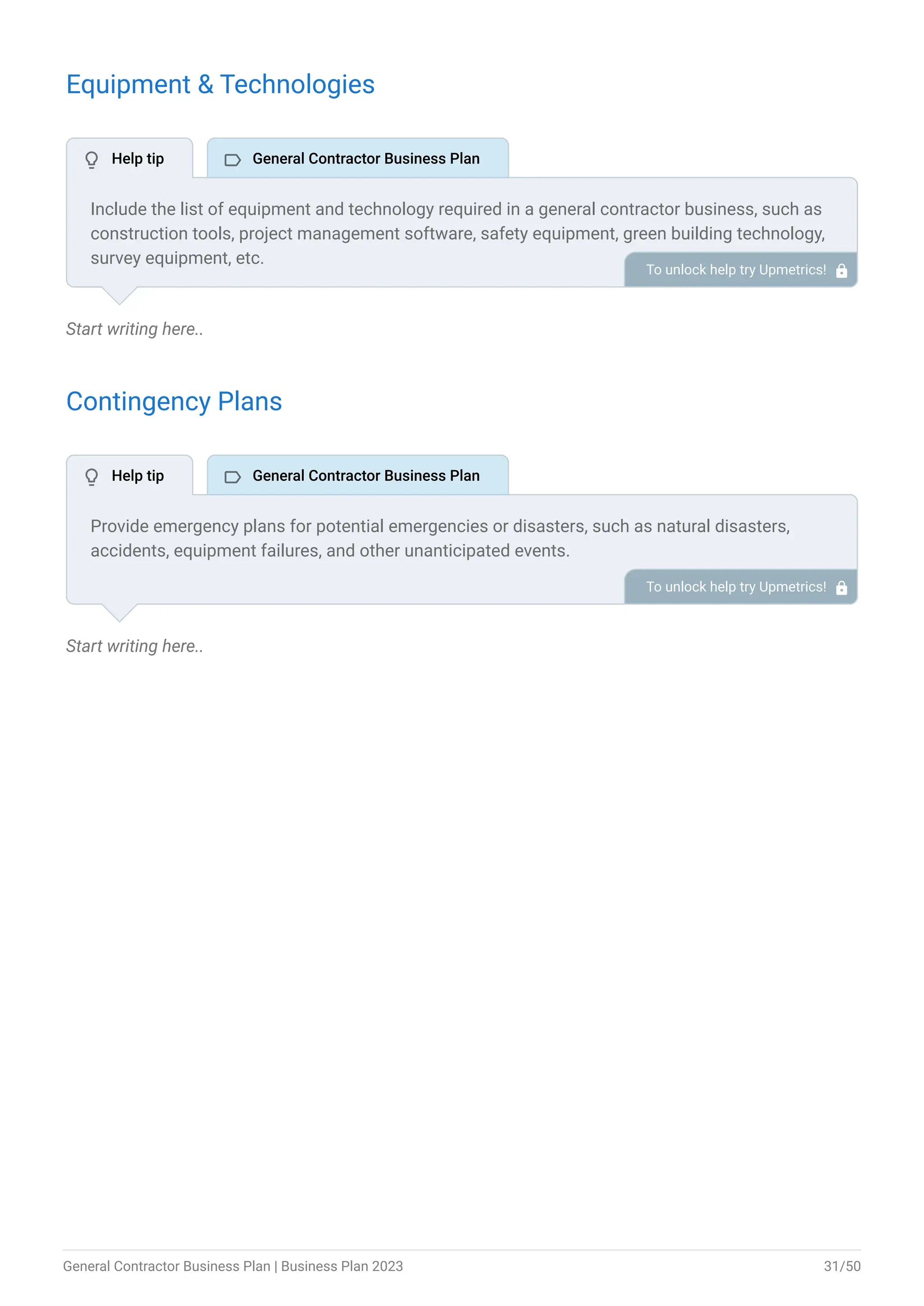 general contractor business plan example | PDF