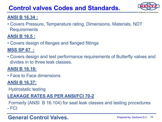 General Control Valve Study | PPT
