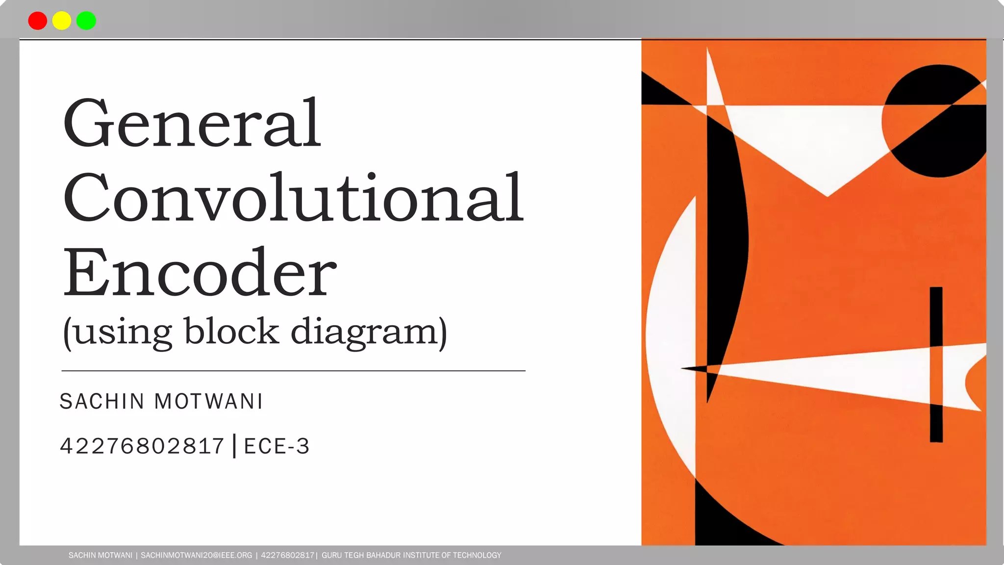 General Convolutional Encoder Ppt