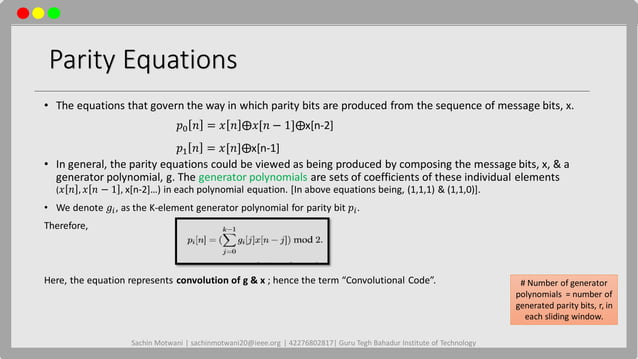 General Convolutional Encoder | PPT