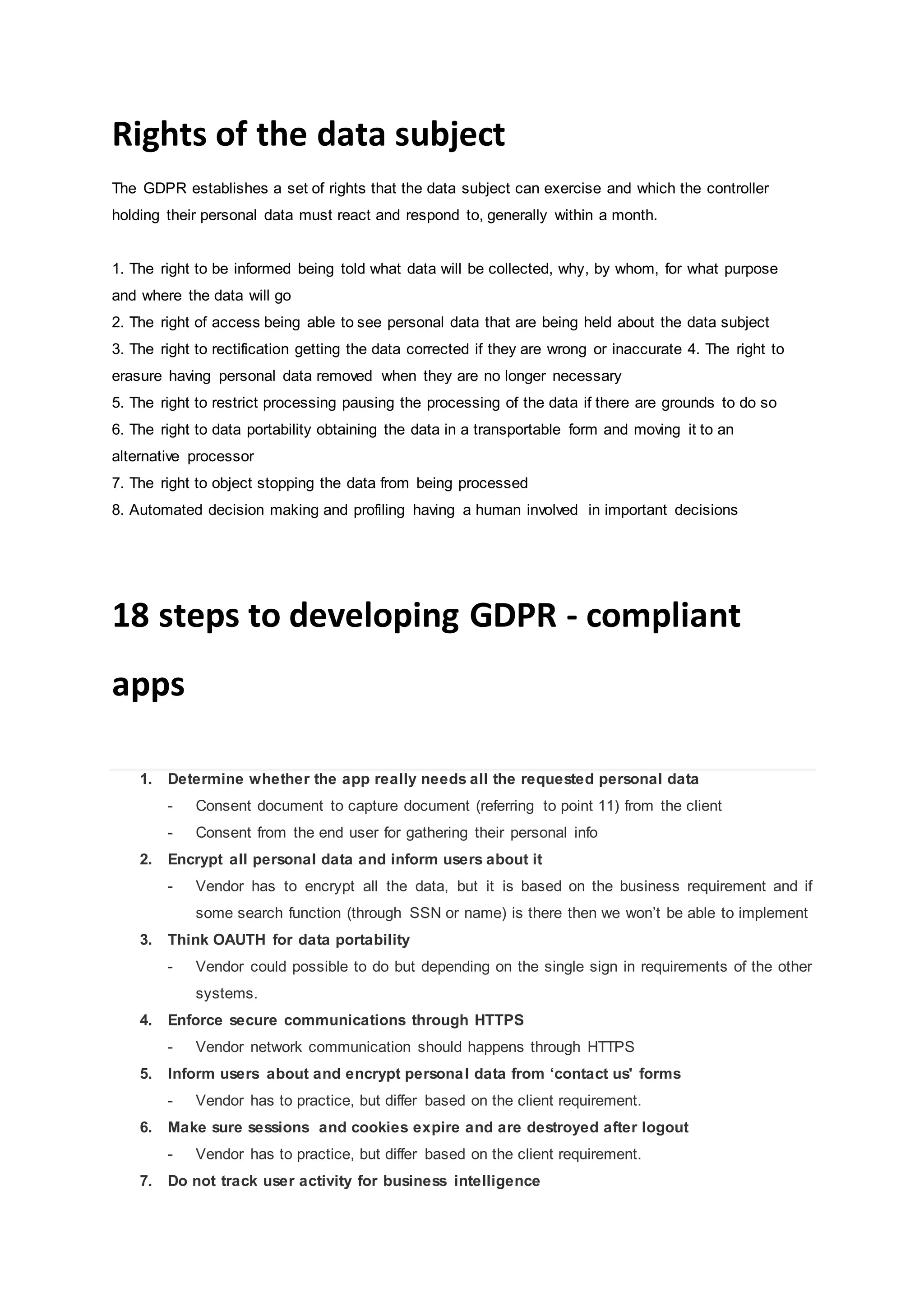 General data protection regulation - European union | DOCX