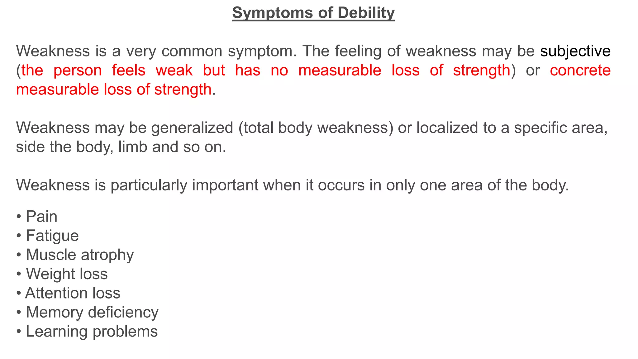 General debility | PPTX