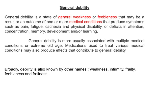 General debility | PPTX