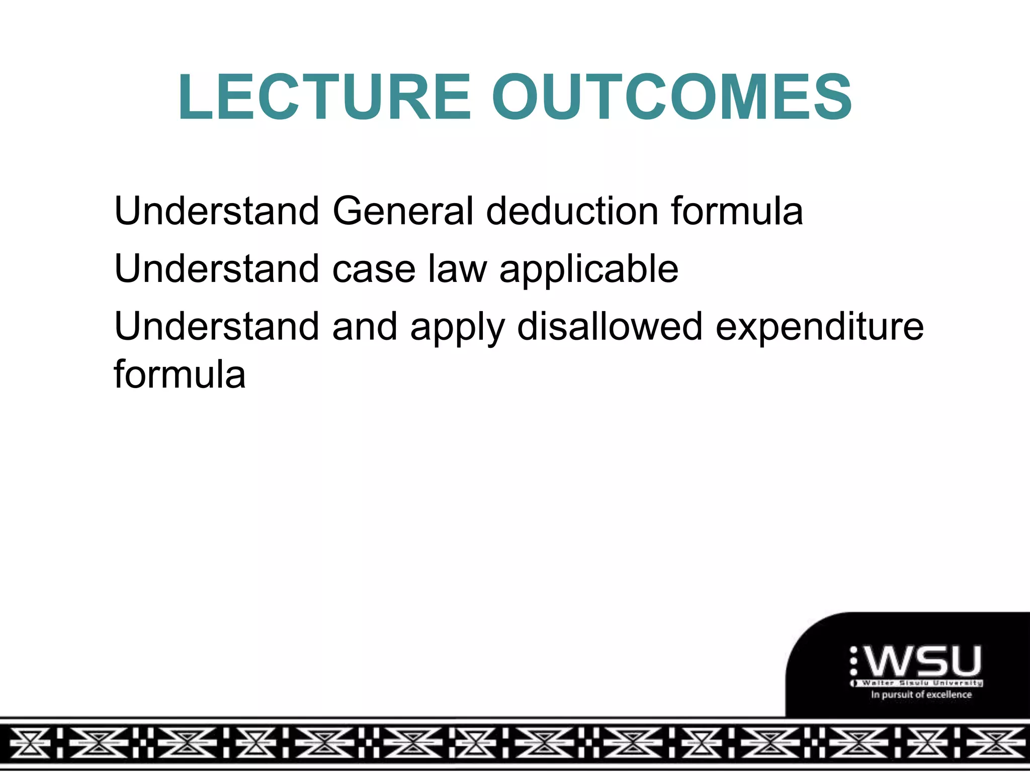 General deduction formulas.ppt