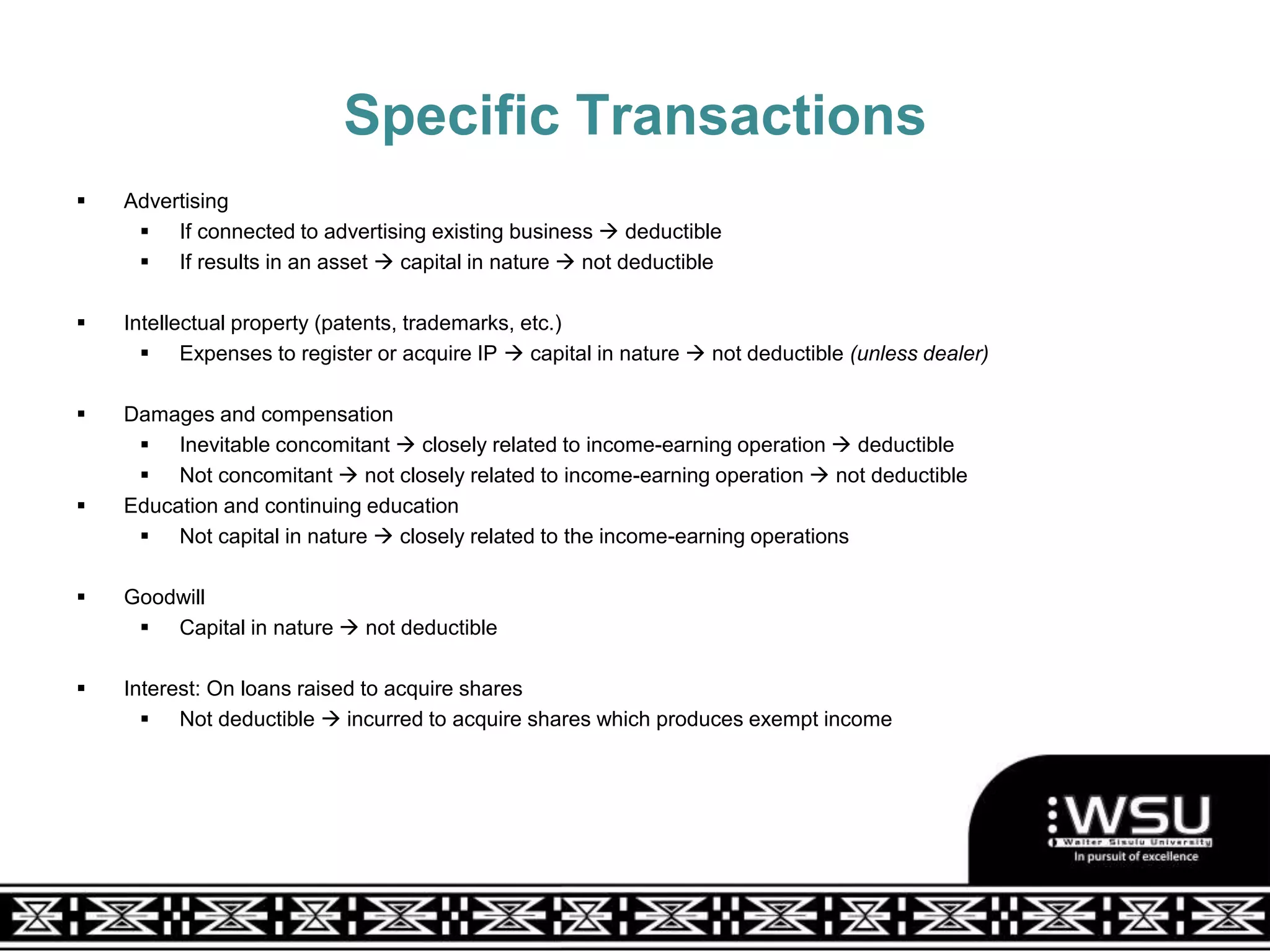 General deduction formulas.ppt
