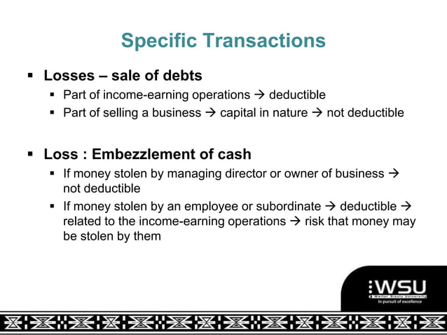General deduction formulas.ppt | Business Accounting & Finance | Business