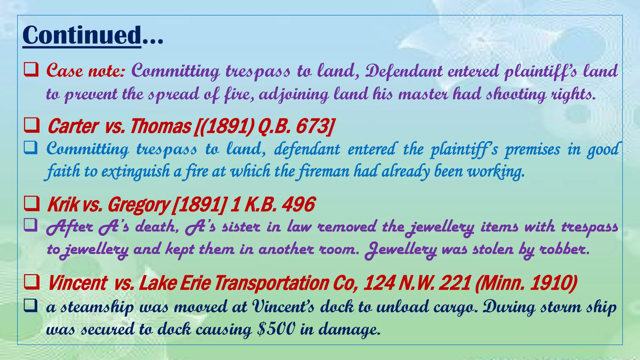 General Defences Against Tortious Liability Lec 02 Ppt