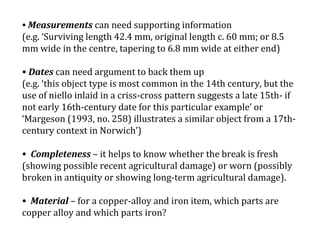 How to describe an archaeological object | PPT | Antiquing and Antiques ...