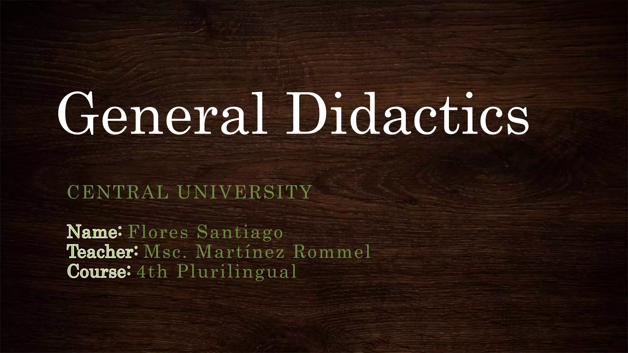 General didactics | PPT | Free Download