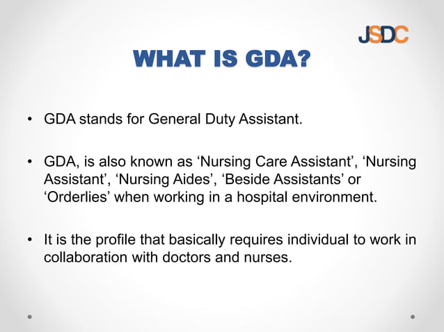 General Duty Assistant ( Nursing Care Assistant ) | PPTX