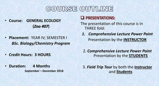 General Ecology 407 Outline | PPTX