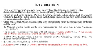 General economics unit I | PPTX | Government Support and Welfare ...