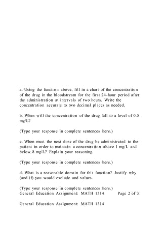 General Education Assessment MATH 1314InstructionsDo not inc | DOCX