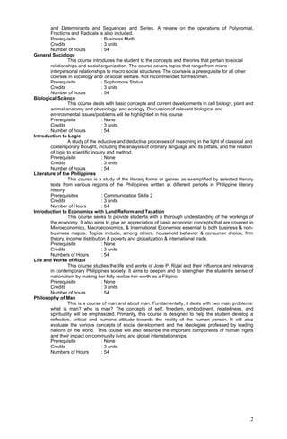 General education courses | DOC