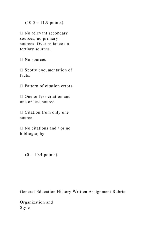 General Education History Written Assignment Rubric Criter.docx