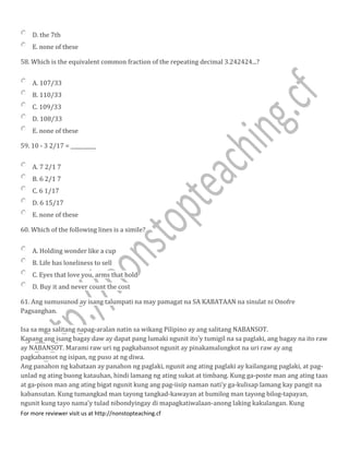 LET Sample Exam General education set a | DOC