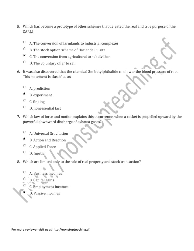 LET Sample Exam General education set a | PDF