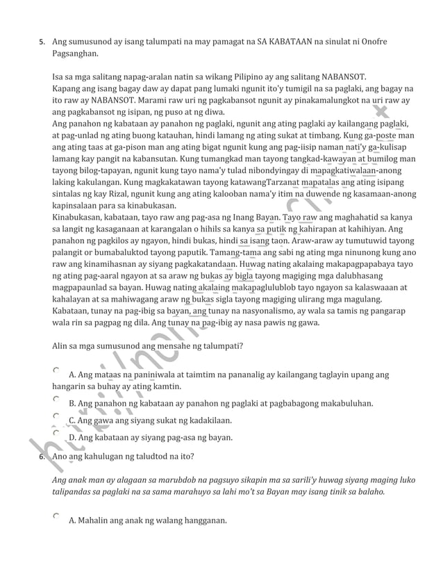 LET Sample Exam General education set b | PDF