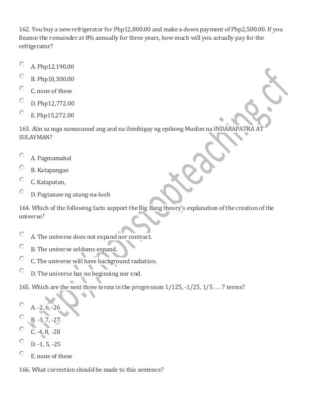 LET Sample Exam General education set b