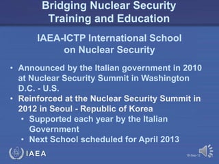 General education training nuclear security | PPT