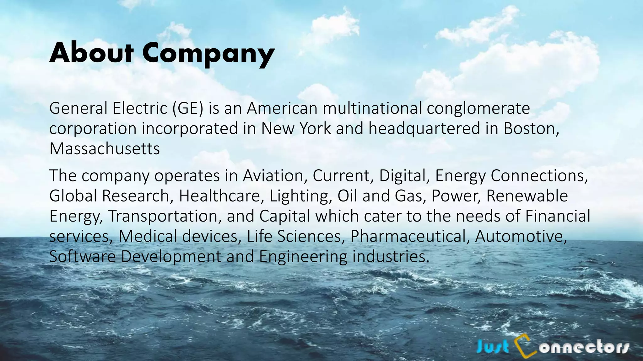 General Electric Parts- Just Connectors | PPT