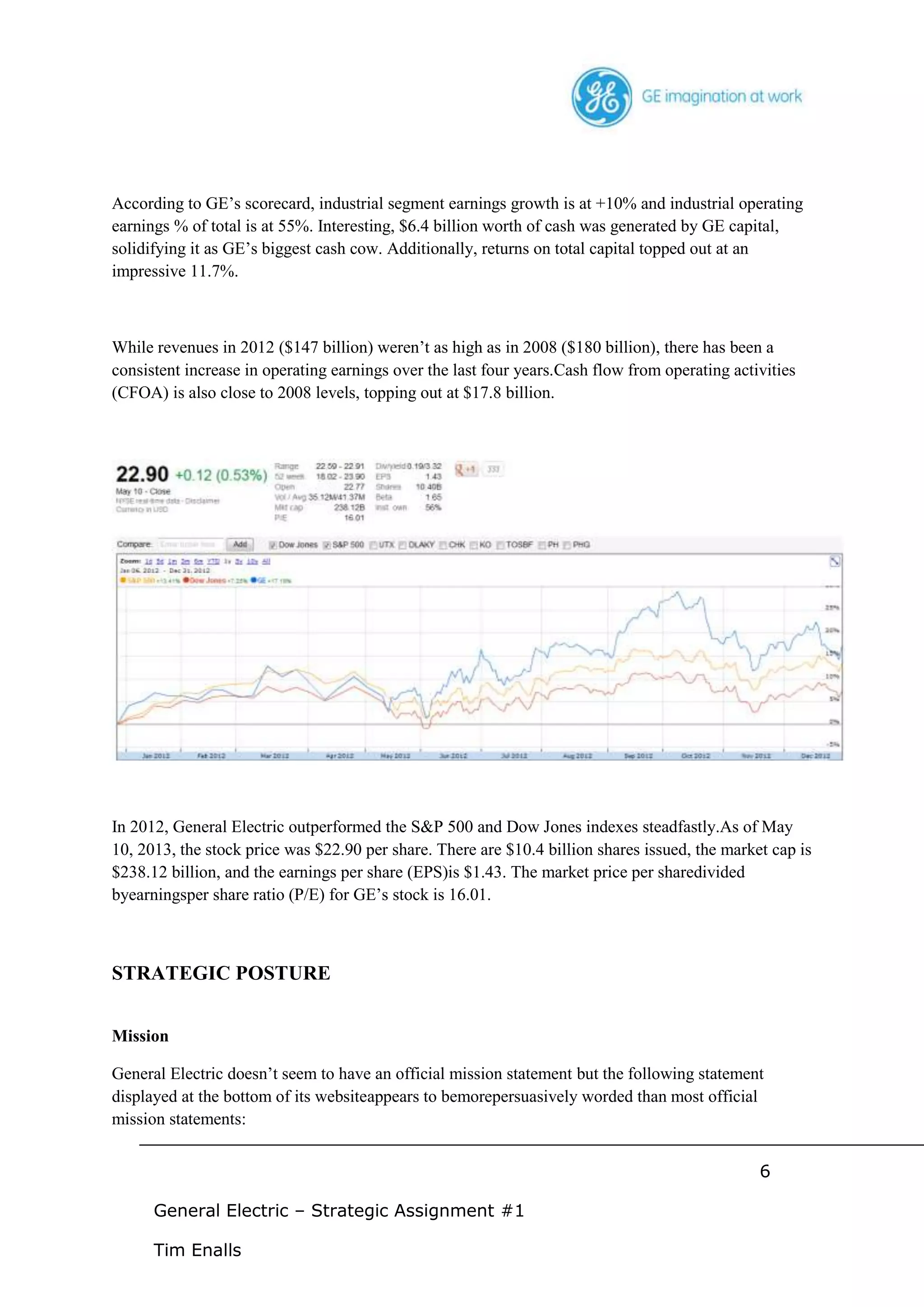 General Electric - Strategic Audit Assignment | PDF