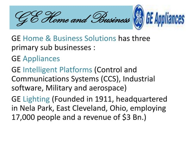 General Electric Company | PPTX | Aviation Industry | Industries