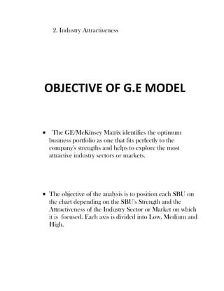 General electric model small presentation | DOC
