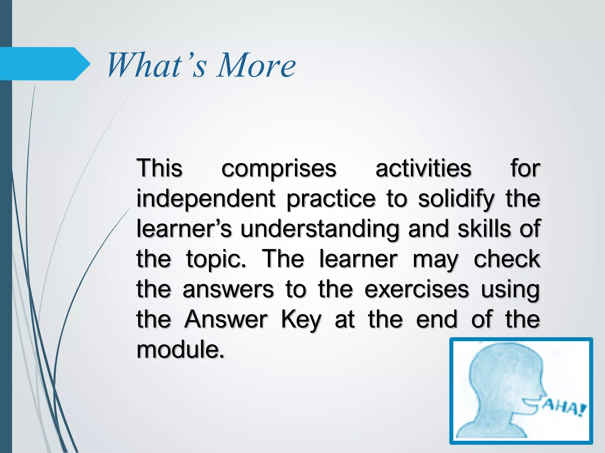 General Elements of Self-Learning Modules | PDF | Educational ...