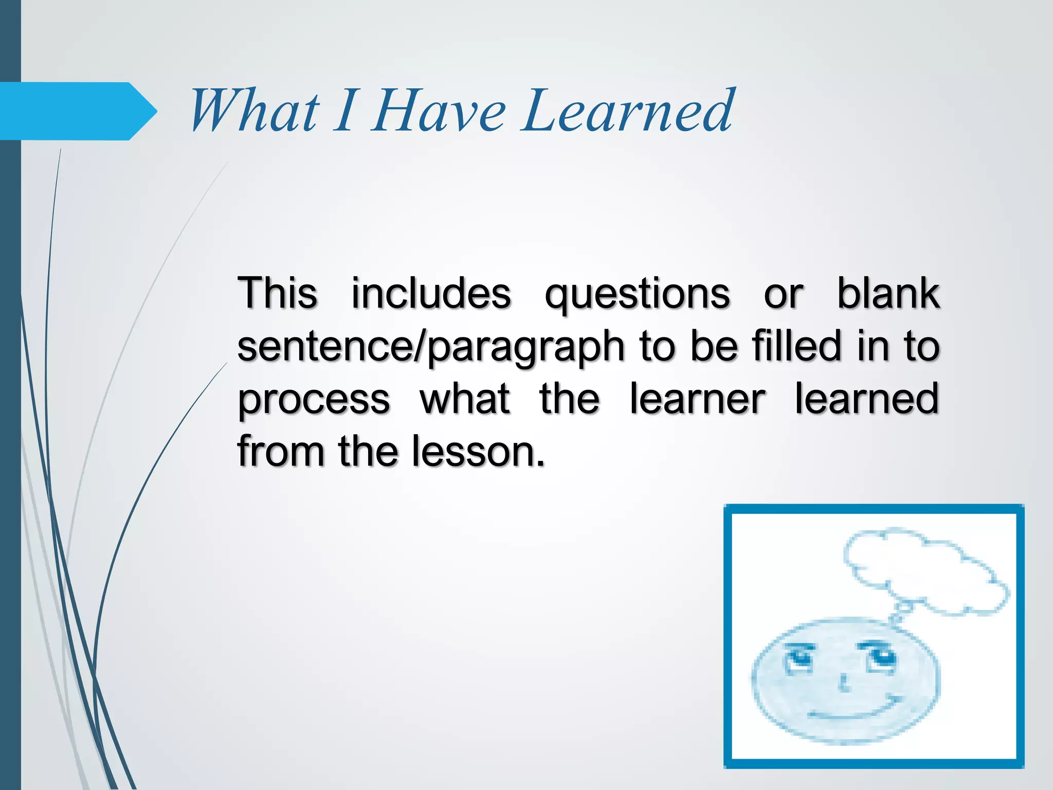 General Elements of Self-Learning Modules | PDF | Educational ...