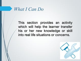 General Elements of Self-Learning Modules | PDF