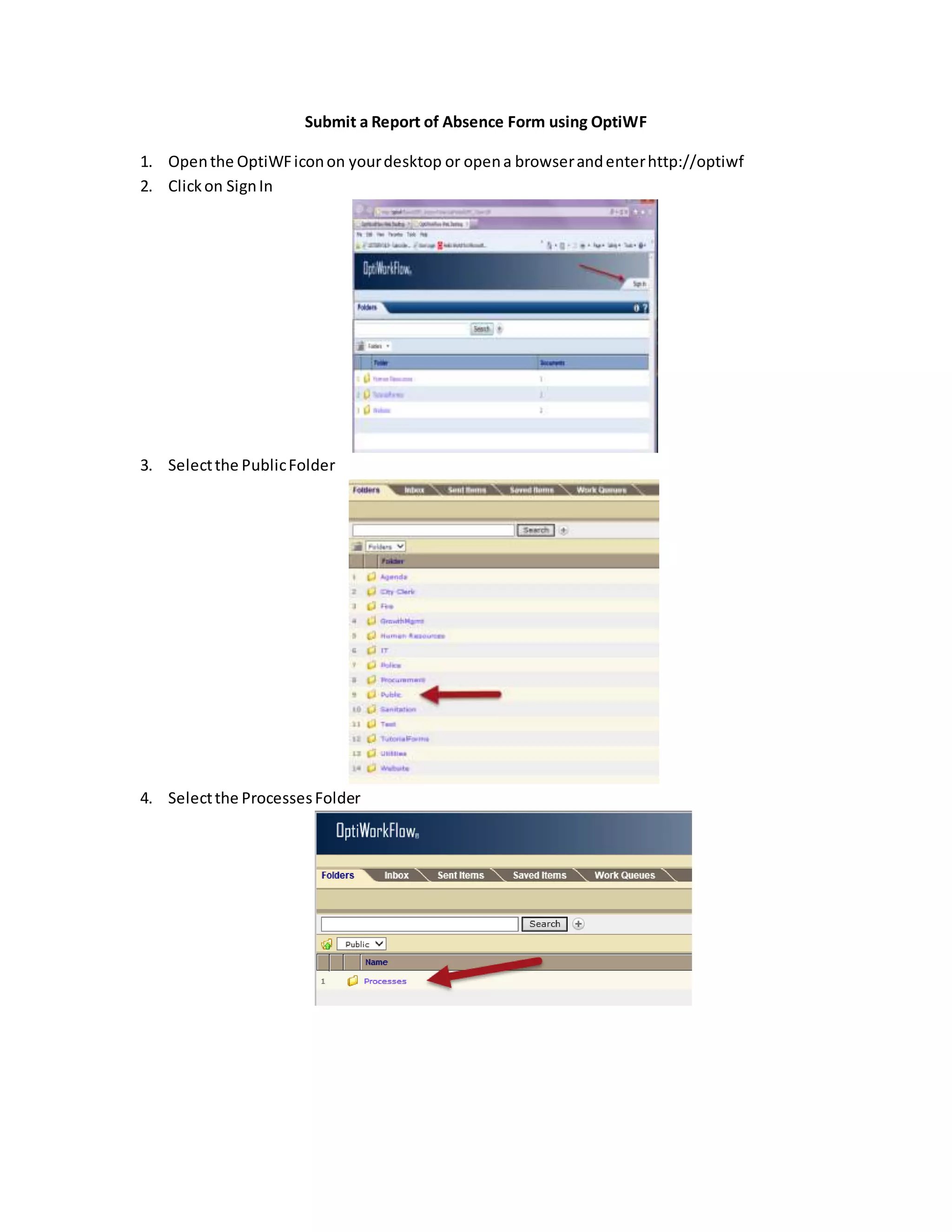 (General Employee) Report of Absence - OptiWorkFlow | DOCX