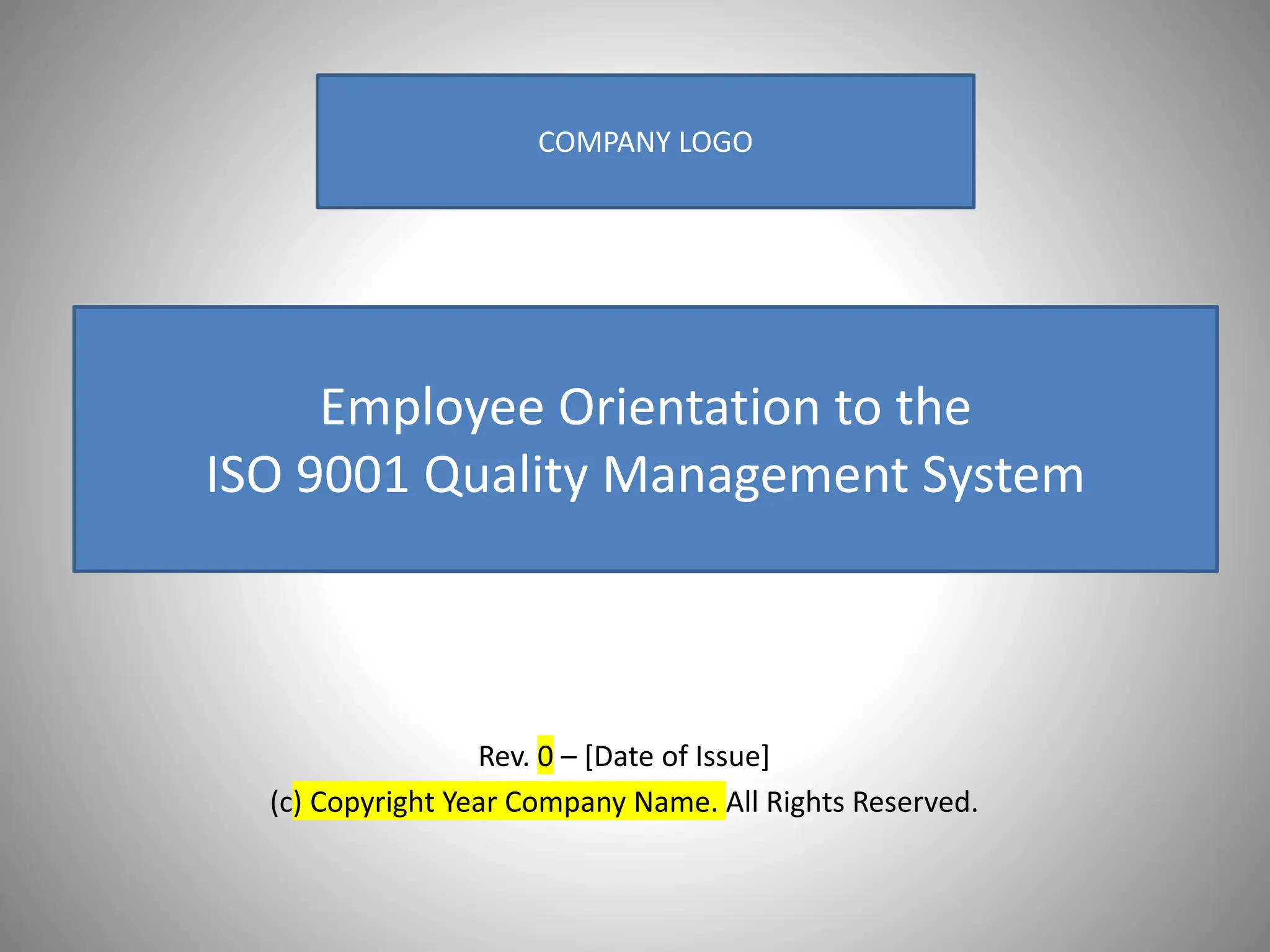 General Employee Training Presentation ISO 9001 | PPTX