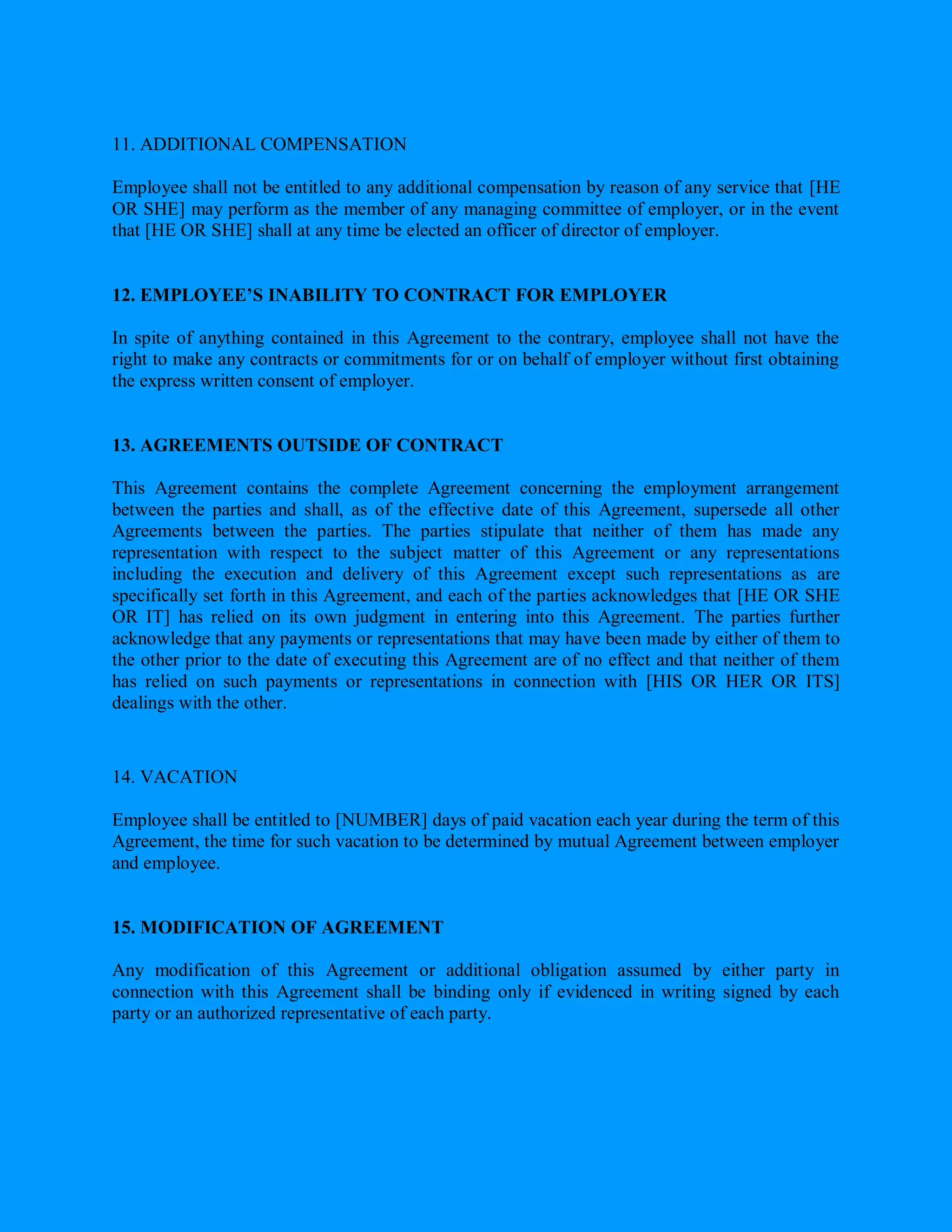 General employment agreement | PDF