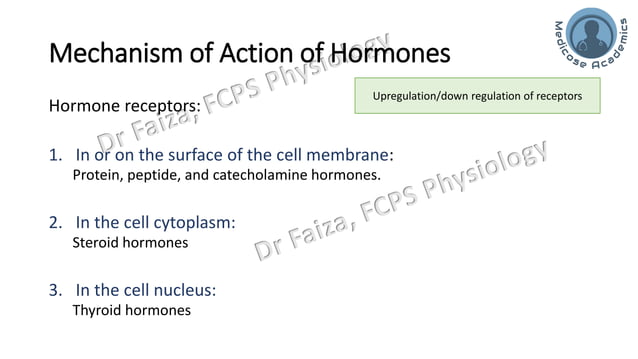 General Endocrinology and mechanism of action of hormones | PDF ...