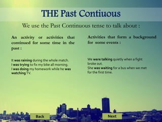 General english - presentation past tense - simple and continuous | PPT