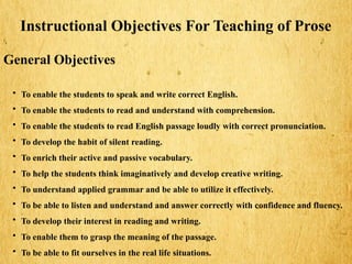 General English PPT - Lesson Plan for Prose (21BE25).pptx