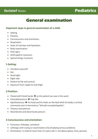 General examination | PDF | Lung and Respiratory Health | Diseases and ...