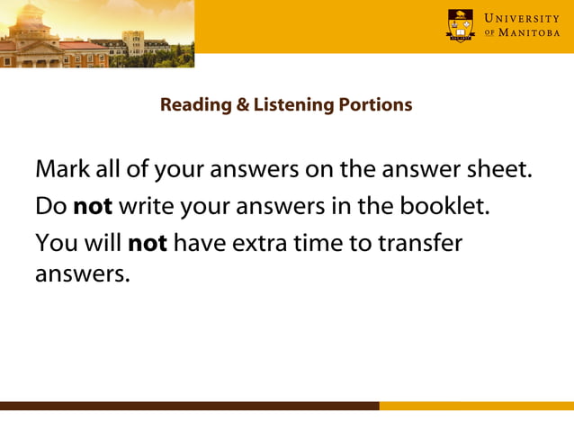 ELC Exam Instructions | PPT