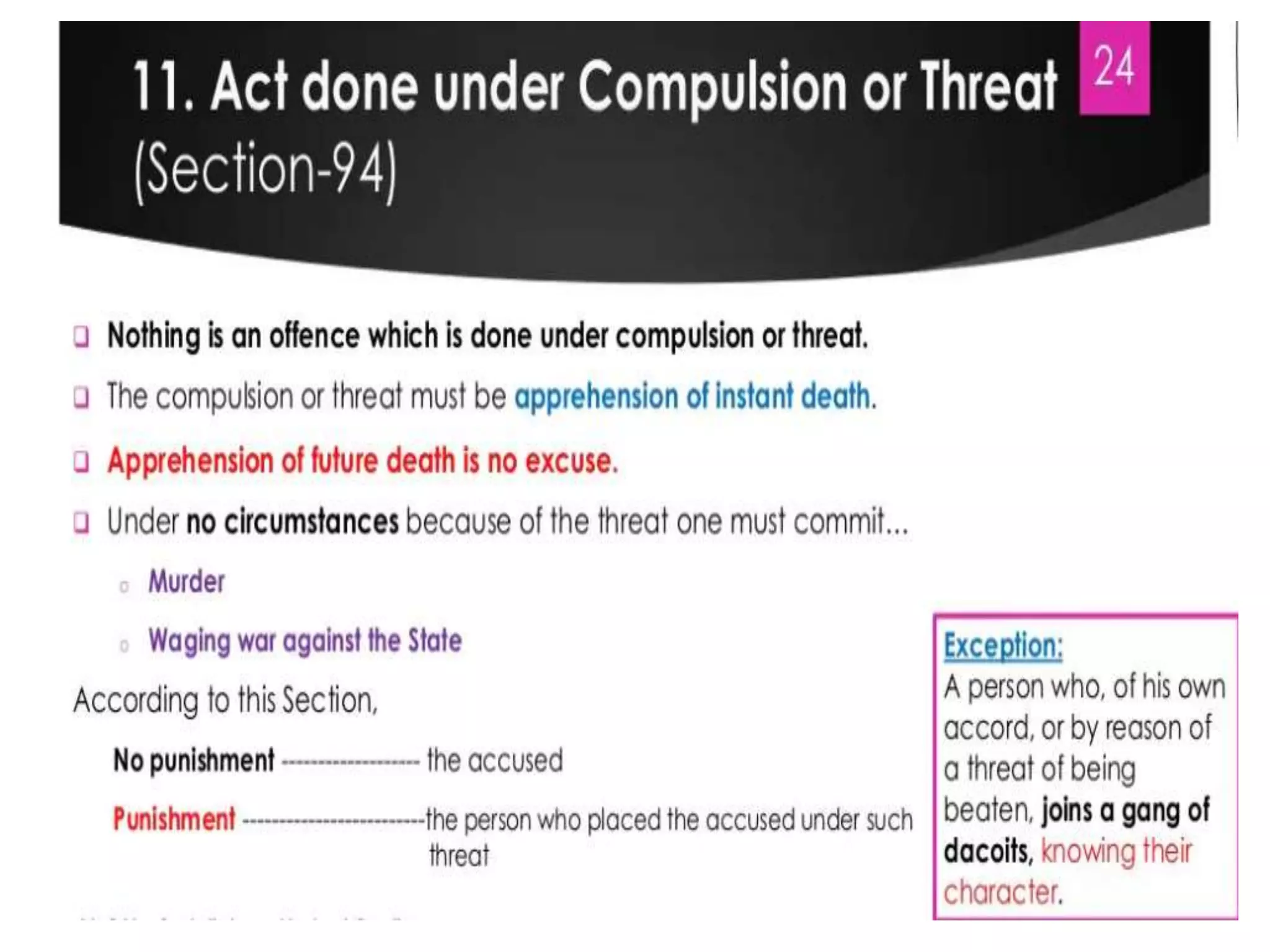 General exceptions ipc | PPTX | Crime & Harmful Acts to Individuals ...