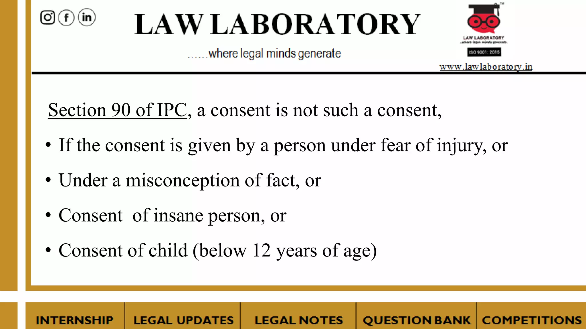 General Exception under Indian Penal Code | PPTX | Law