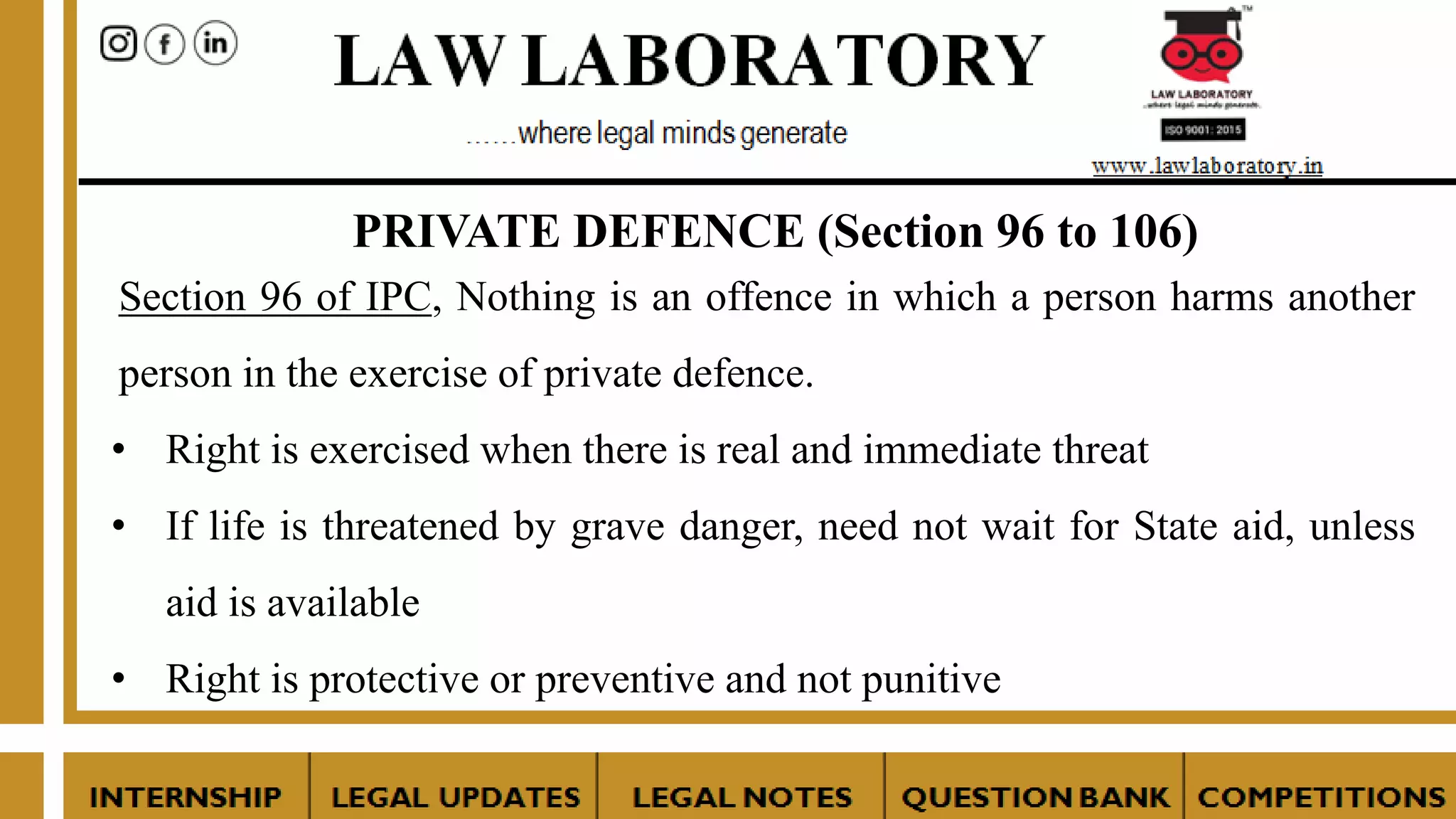 General Exception under Indian Penal Code | PPTX | Law