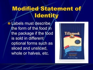 Fda Label Format Modifications