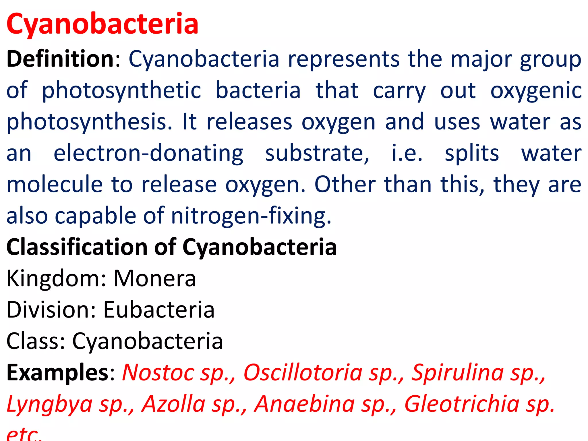 General features and structure of cyanobacteria | PPT