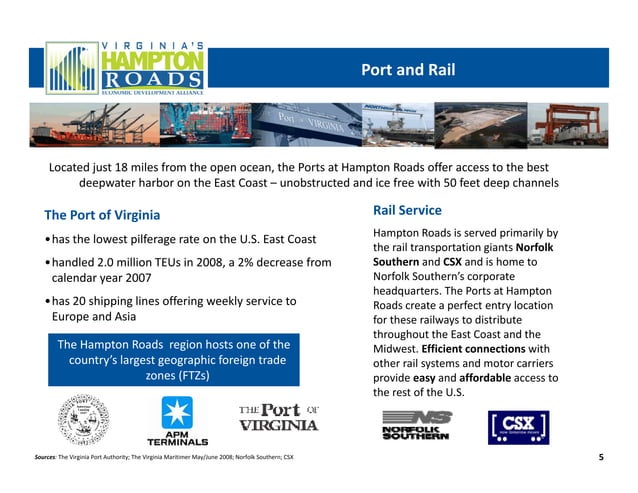 Virginia's Hampton Roads Regional Overview | PPT