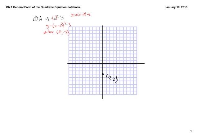 General form of the quadratic equation | PPT