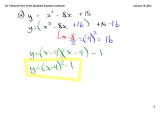 General form of the quadratic equation | PPT