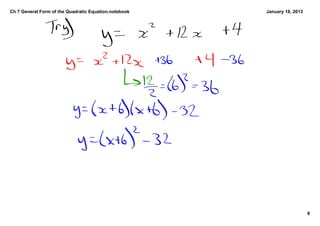 General form of the quadratic equation | PPT